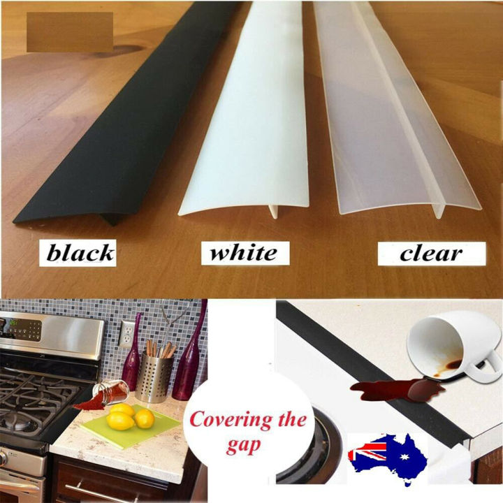 Flexible Stove Counter Gap Cover Silicone Rubber Kitchen Oil-Proof Slit ...
