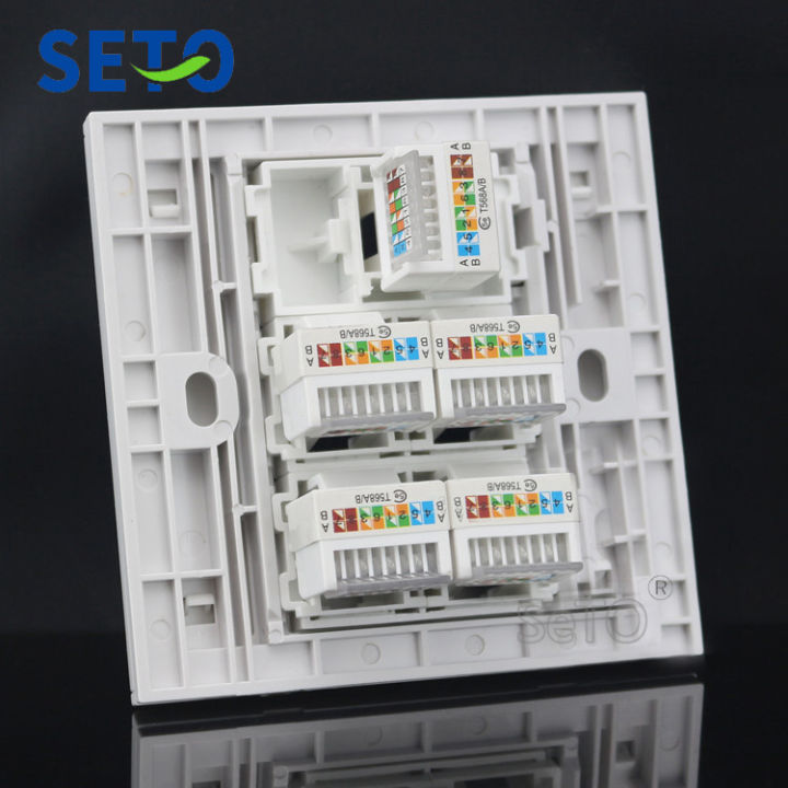 【LuxeGlow】SeTo 86 Type Five RJ45 Cat5e Network Lan Panel Wall Plate ...