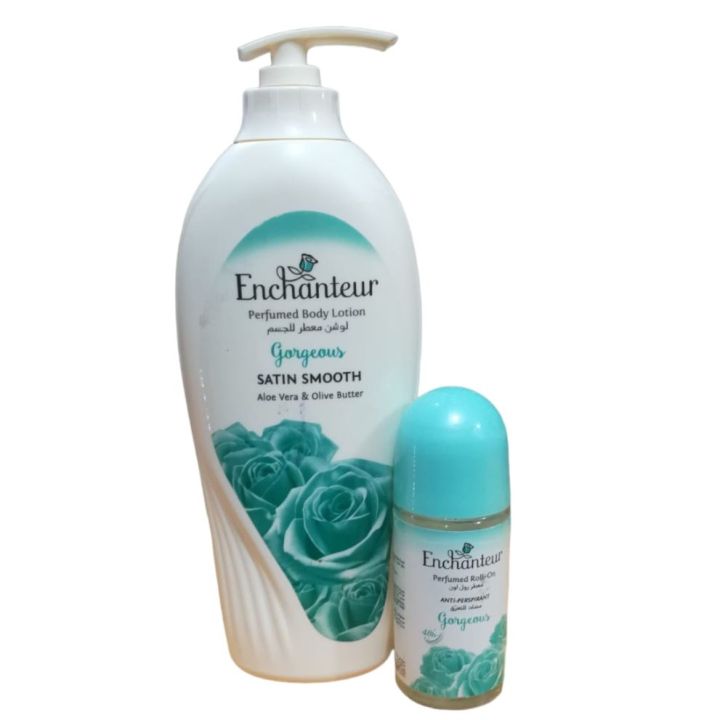 Enchanter Gorgeous Perfume Body Lotion 500ml + Roll on 50ml | Daraz.lk
