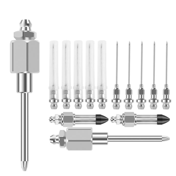 Grease Injector 7PCS Anti-Leaking Grease Needle Accessory Set Solid ...