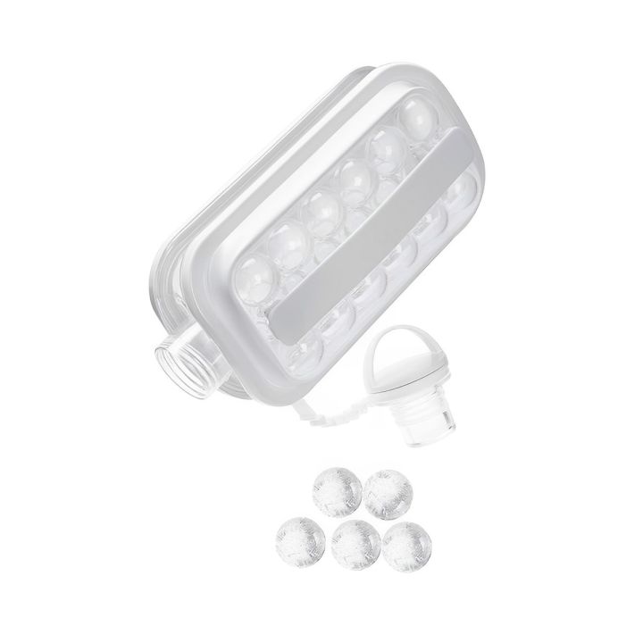 ICE Tray, Foldable ICE Cube MOLDS with LID,2-in-1 ICE Box, ICE Cube ...