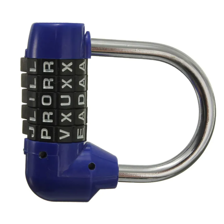 Security Lock 5 Letter Code Word Combination Dial Password Luggage Bag ...