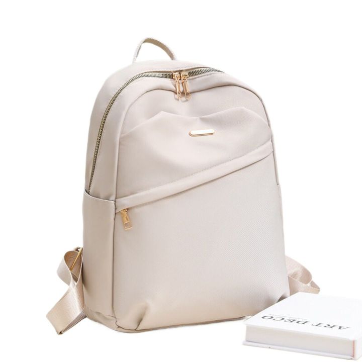 Lightweight Oxford Cloth Backpack Black / Off-white | Daraz.lk