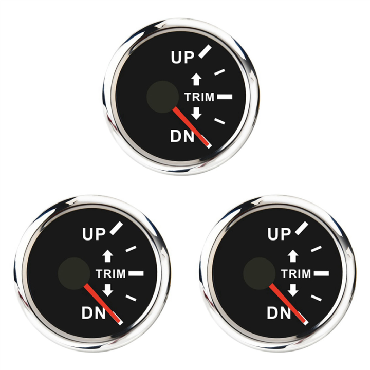 ARELENE 3X 52mm Digital Marine Trim Gauge Universal Balance Signal Trim ...