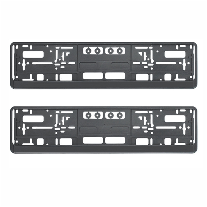 Automotive Black EU Standard License Plate Mount, 2 Pack Frame Covers ...