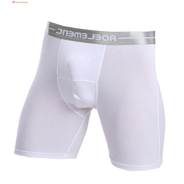 Men Shorts Briefs Men's Letter Print Splicing Long Leg Underpants ...