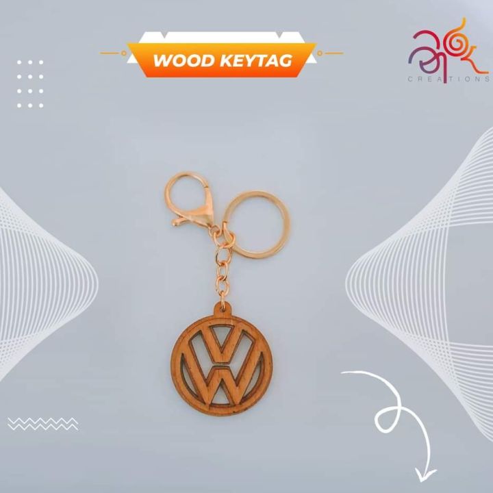 Volkswagen Wooden Key Tag | Daraz.lk