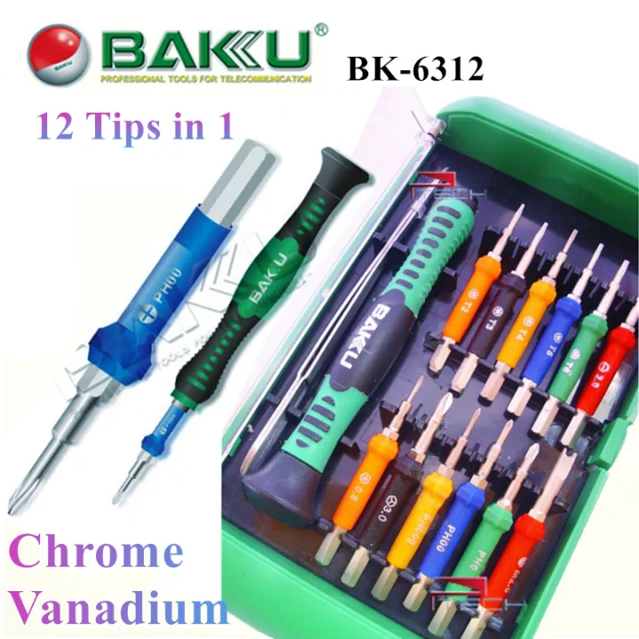 Precision Screwdriver Bit Set BAKU BK-6312 Professional Repair iPhone ...