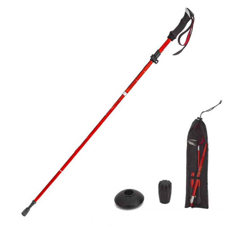 Aluminum Alloy Trekking Pole Ultra-Light Ultra-Short Telescopic Outdoor ...