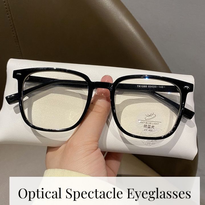 Ladies Fashion Plain Glasses Men Women Blue Light Blocking Transparent ...