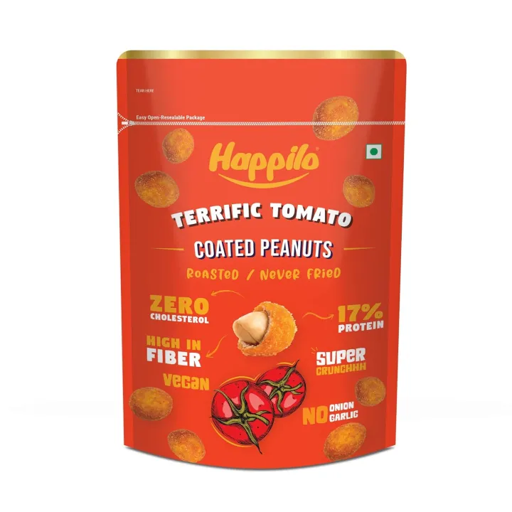 Happilo Premium Super Snack Terrific Tomato Peanut 150g, Crunchy and ...
