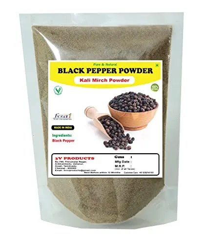 3V PRODUCTS Malabar Black Pepper Powder | Kali Mirch Powder 50g(FROM ...