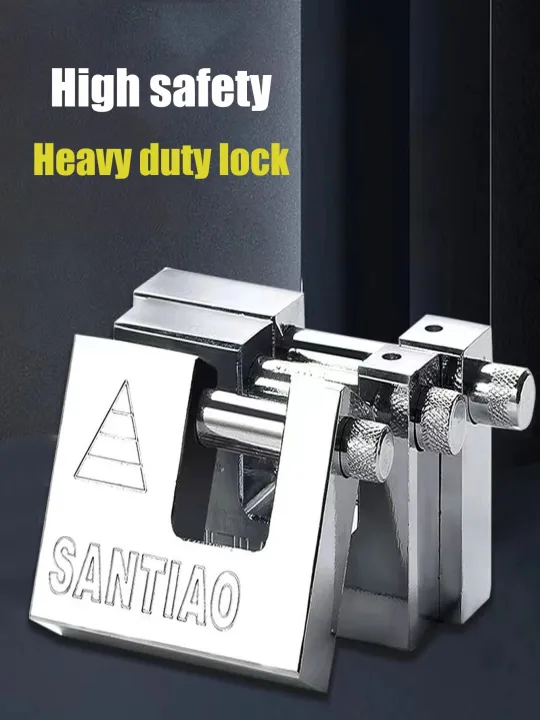 Padlock with Key, High Security 2 Keys Heavy Duty D-Shaped lock ...