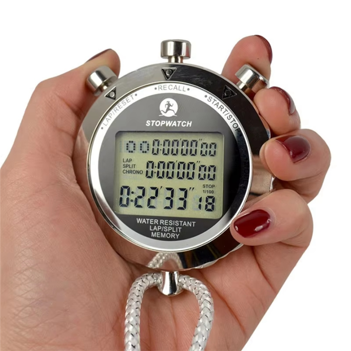 Waterproof Professional 100 Channels Metal Luminous Digital Stopwatch ...
