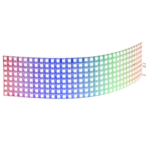 WS2812B 8x32 RGB LED Digital Flexible Individually Addressable Panel Light Strip Module Matrix ...
