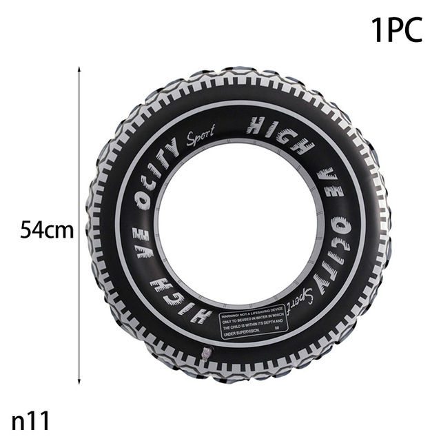 54cm Cool Black Wheel Tire Swimming Pvc Summer Kid Inflatable Pool ...