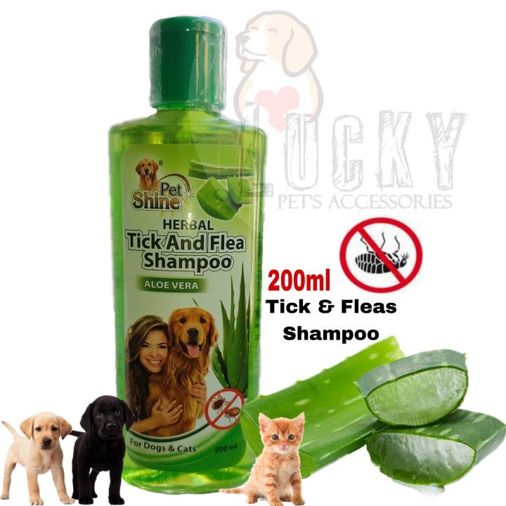 Pet Shine Shampoo,Tick & Flea Aloe Vera Shampoo,Cat & Dog Herbal ...