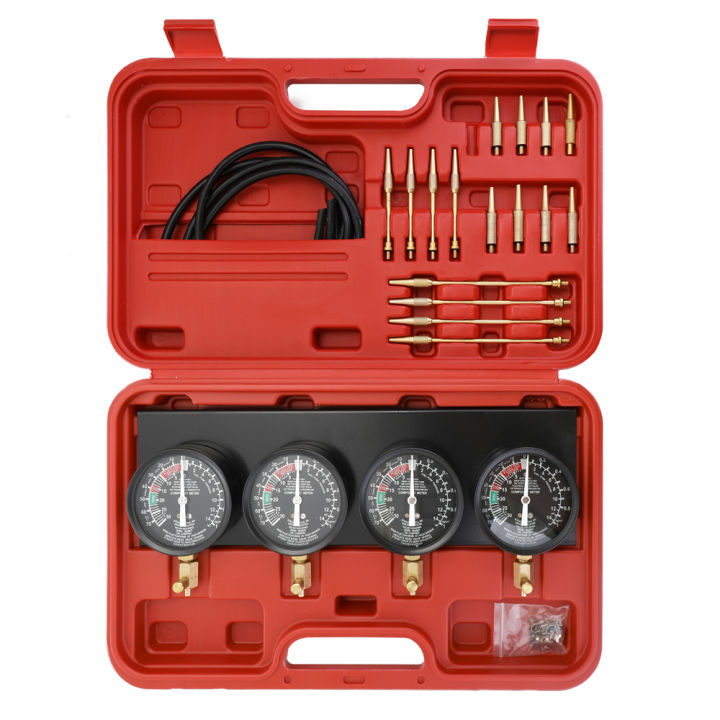 Professional Portable Fuel Vacuum Carburetor Synchronizer Set 4 Gauges ...