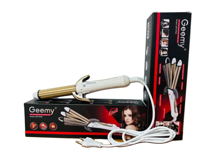 Geemy GM-2962 Hair Straightener And Curling Iron 4 in 1 | Daraz.lk