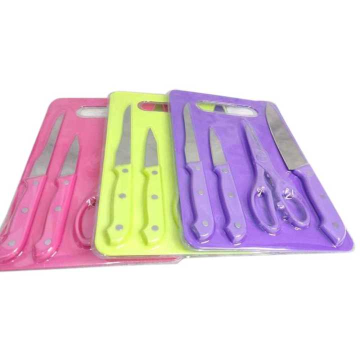 5 in 1 Stainless Steel Kitchen Knife Tools Set Chef Knife Bread Knife ...