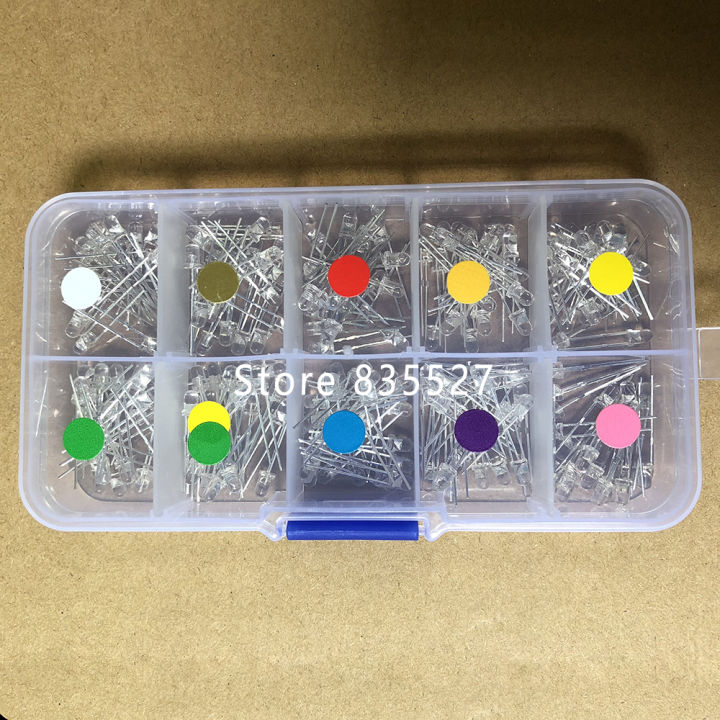 【UrbanNomad】200pcs/box M F3 Kit Mixed 10 colors : White/Warm white/Red ...