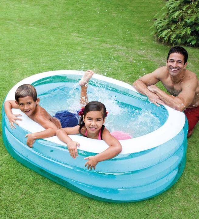 intex oval whale fun inflatable swimming pool | Daraz.lk