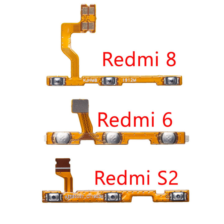 For Redmi 6 8 S2 Power On Off Button Volume Switch Key Control Flex ...
