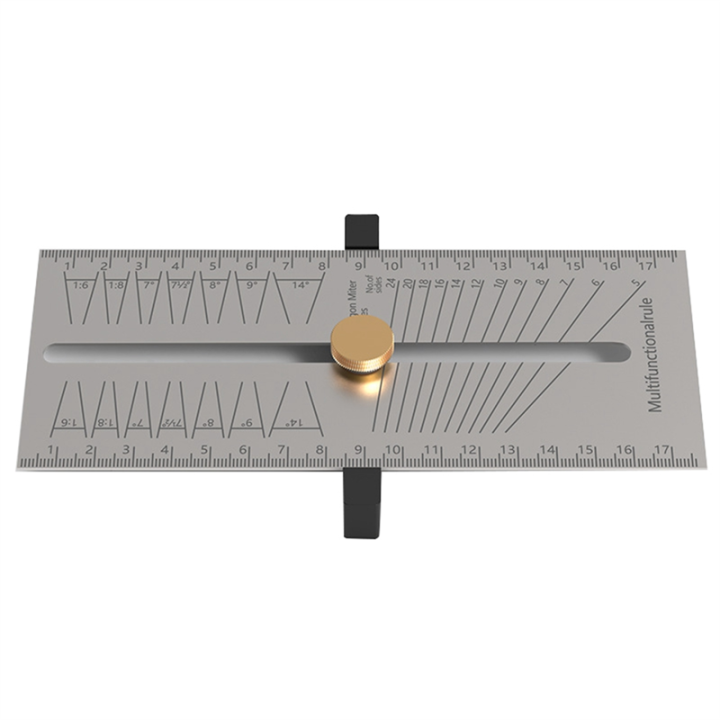 Woodworking Scribe Ruler Multi-Func Square Ruler Marking Gauge ...