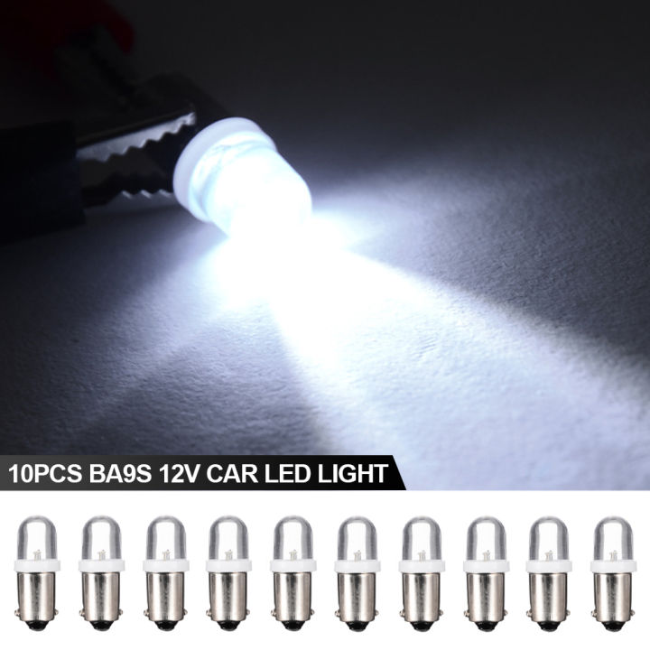 FG 10PCS BA9S 12V Car Light LED Light Bulbs T4W LED Instrument Panel ...