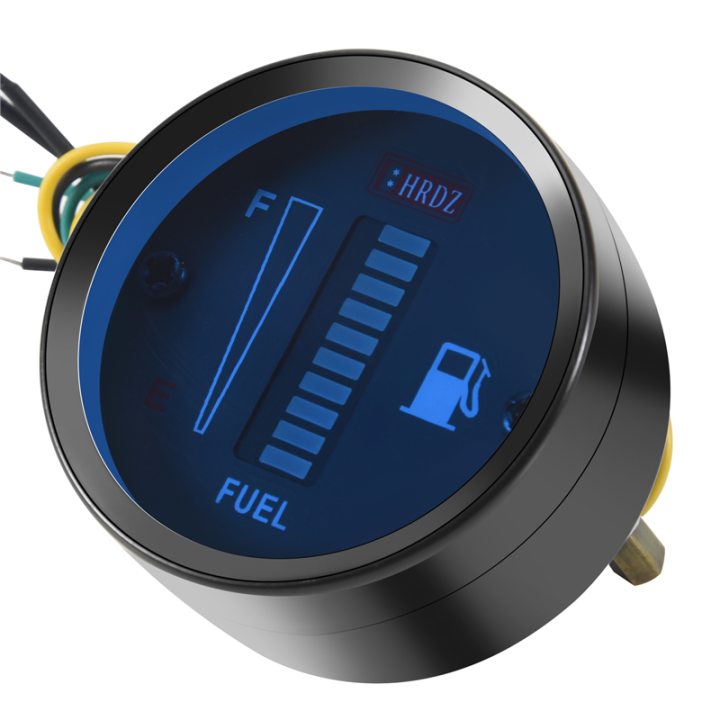24V 2 Inch 52mm Universal Car Motorcycle Fuel Level Meter Gauge LED ...