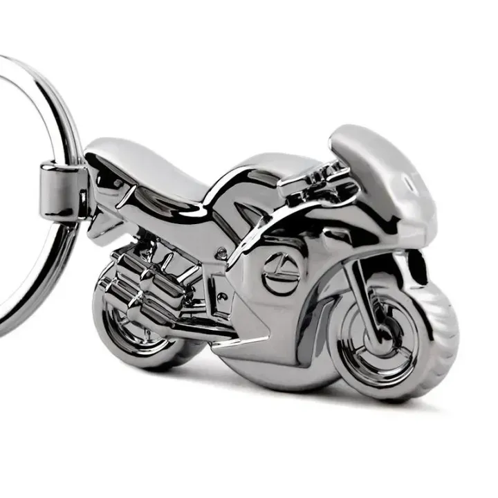 Classic 3D Simulation Model of Motorcycle Keychains Rings Metal Holder ...