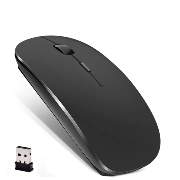 Slim Wireless Mouse 2.4GHz Optical Mice 1600DPI Gamer Office Quiet ...