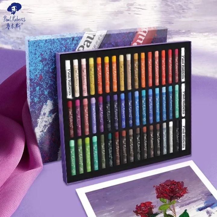 Paul Rubens Artist Oil Pastel 12/24/36/48 Color Professional Soft Pastel Crayons for Painting ...