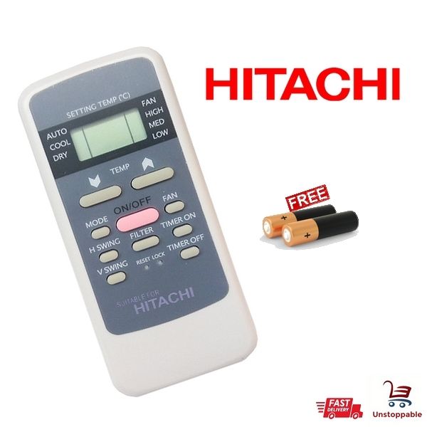 Hitachi Split & Window AC Remote Conroller & Free Batteries | Daraz.lk