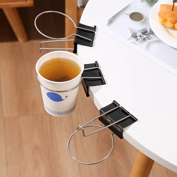 Cup Holder With Clamp Clip On Anti-Spill Table Cup Holder Water Bottle ...