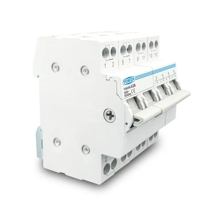 3X 4P 63A 3 Phase Dual Power Manual Transfer Isolating Switch Interlock ...