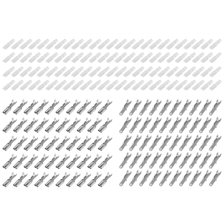 200PCS Male/Female Spade Crimp Terminals Wire Wrap Connector, 2.8MM ...