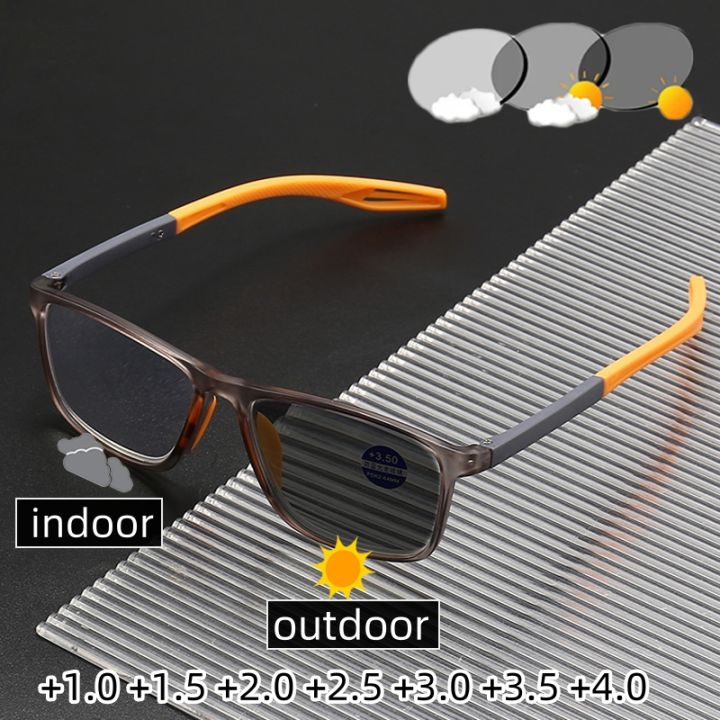Men Sports Photochromic Reading Glasses for Women Outdoor Sun Shades ...