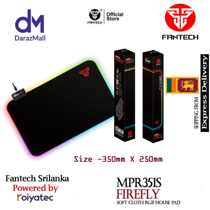FIREFLY MPR800s / FANTECH MPR351S FIREFLY Soft Cloth RGB Mouse Pad ...