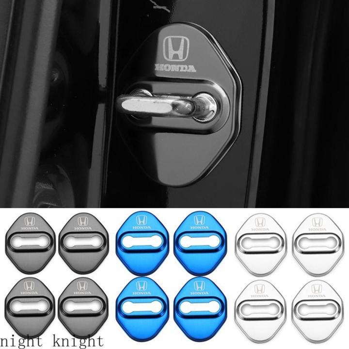 【HOT SALE】 Night knight 4PCS Car Door Lock Cover Latch Case Stainless ...