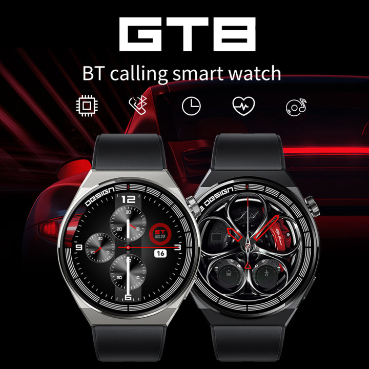 GT8 Smart Watch Men Round Full Touch Screen Answer Call Sport Monitor Fitness Tracker Heart Rate ...