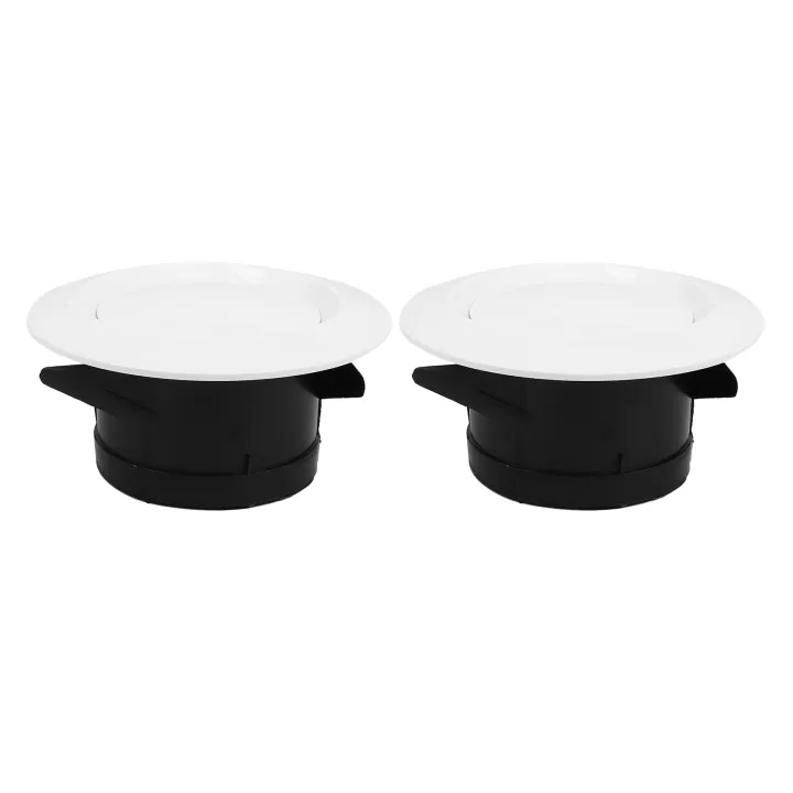 2 Pieces ABS Adjustable Air Vent Round Soffit Exhaust Vent White Inline ...