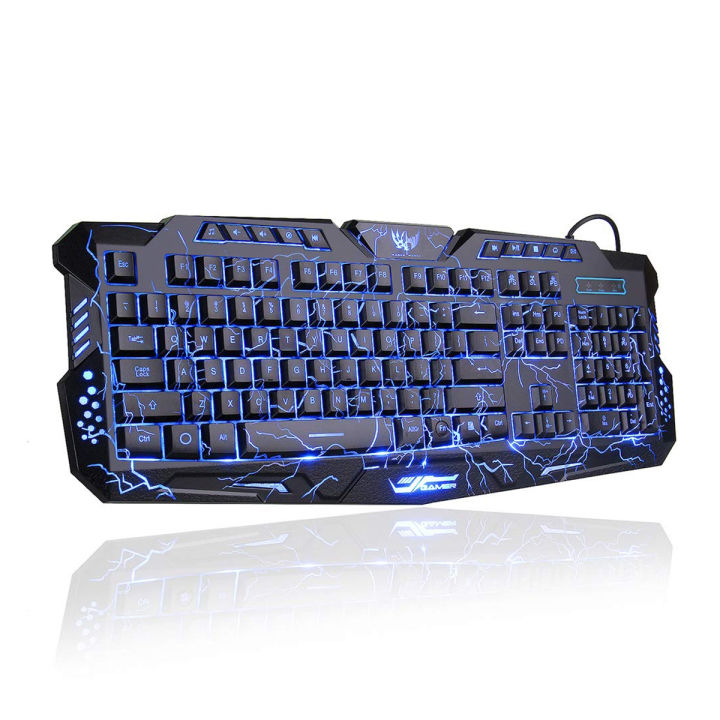 M200 Gaming Keyboard LED Cracking Lightening Backlight | Daraz.lk