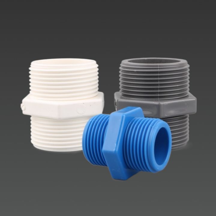 2pc Pvc Outside Male Thraed Straight Connector 20/25/32/40/50/63mm ...