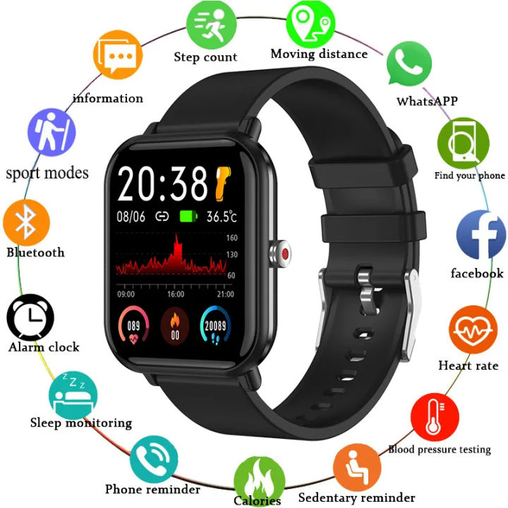 LIGE New Q9 Pro Smart Watch Body Temperature Monitor Music Control ...