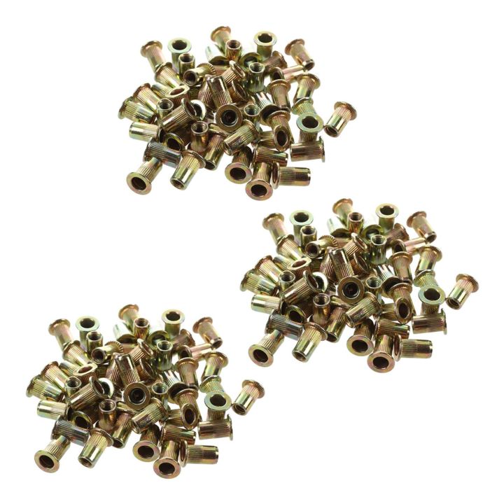 150 Pcs M10/M12/M8/M5/M6/M4/M4 Flat Head Rivet Nut Furniture Decoration ...