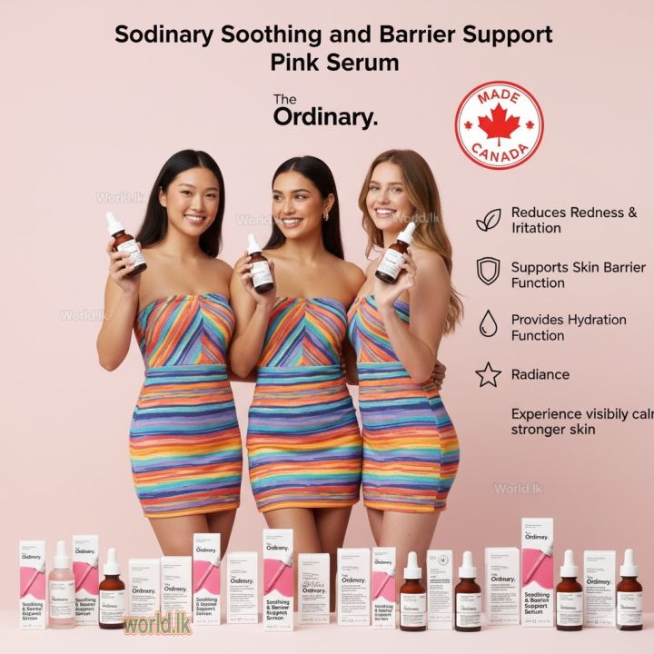 Made in CANADA, The Ordinary Soothing and Barrier Support Pink Serum ...