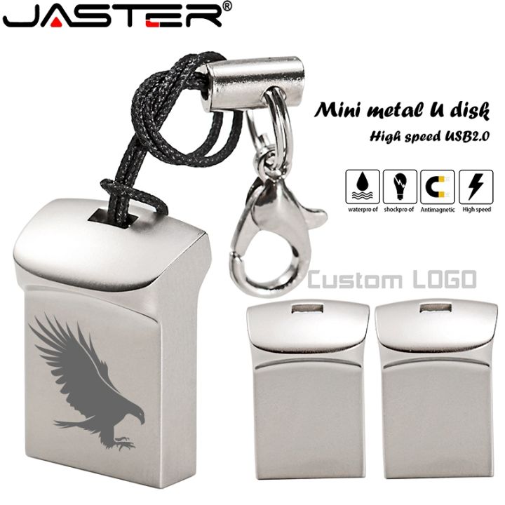 Super Mini USB Flash Drive 32GB Black Metal Memory Stick Eagle Logo Pen ...