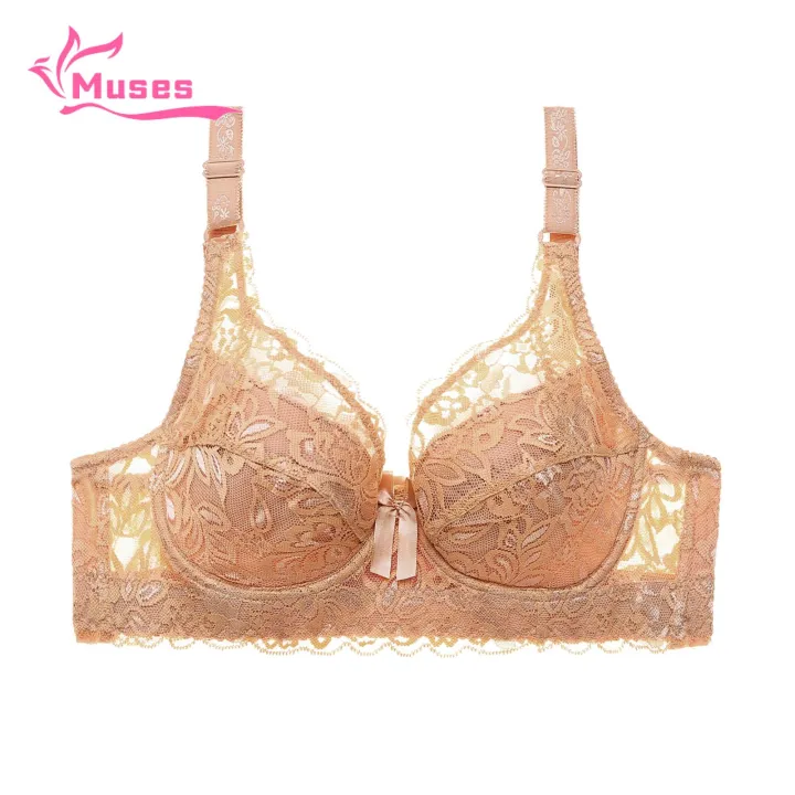 Muses Mall Adjustable Strap Bra for Women Lace Push Up Bra for Plus ...