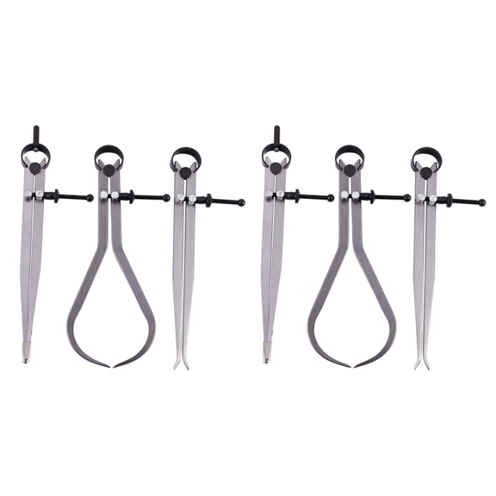 Spring Inside Outside Divider Caliper Set 8-Inch Machinist Tools 6-Pack ...